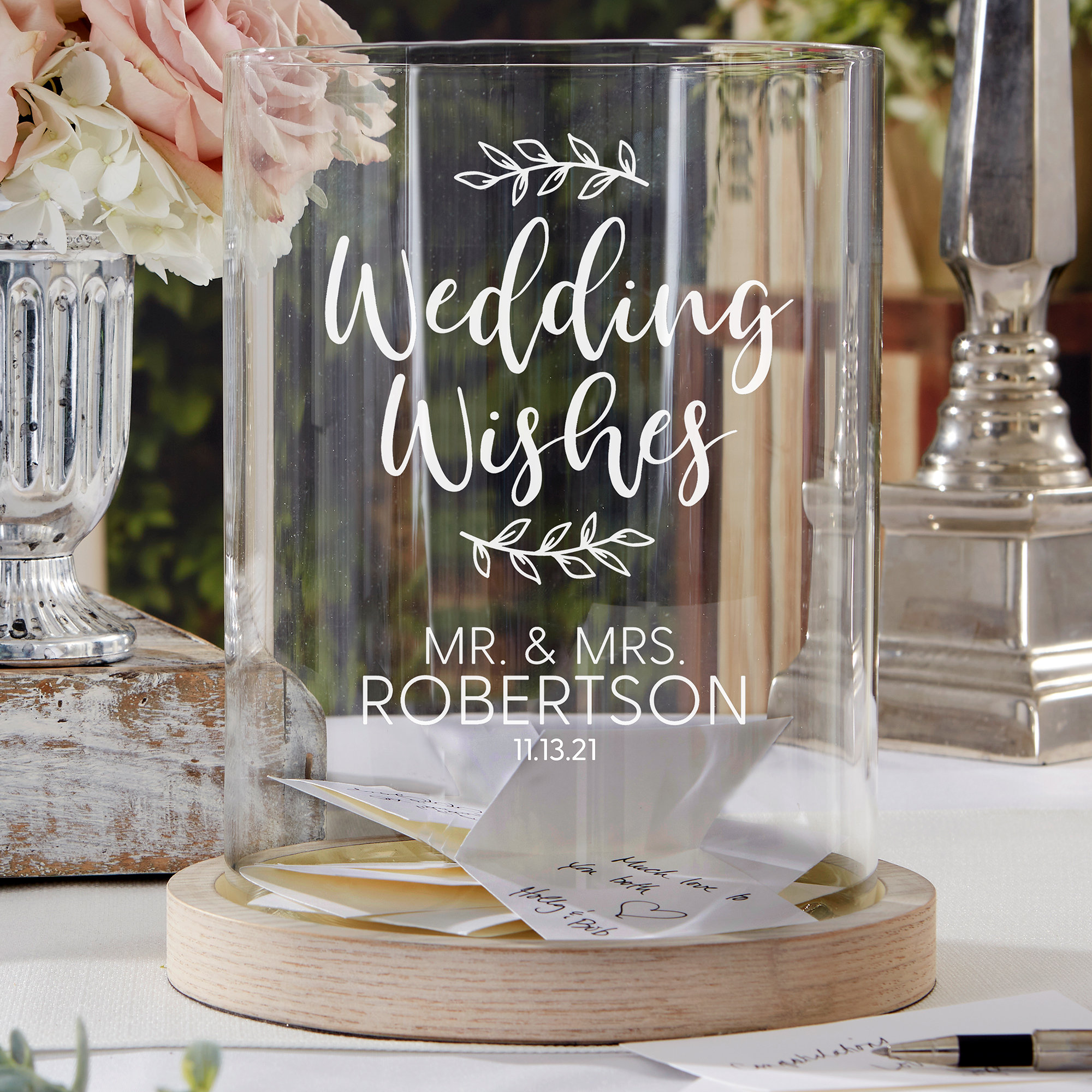 Personalization Mall Wedding Wishes Personalized Hurricane With ...