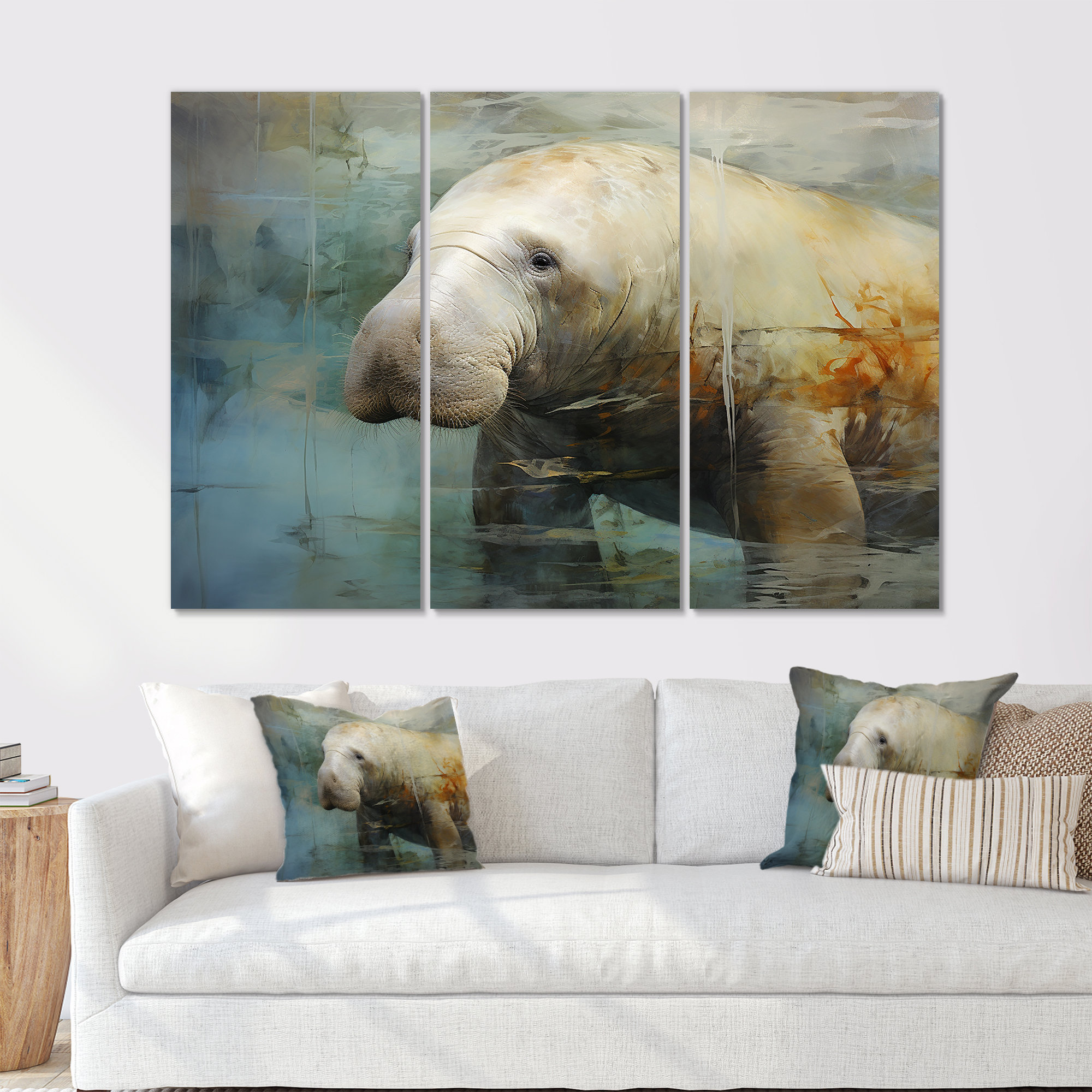 Lark Manor™ Grey Humble Manatee - Manatee Wall Art Print Set - Wayfair ...