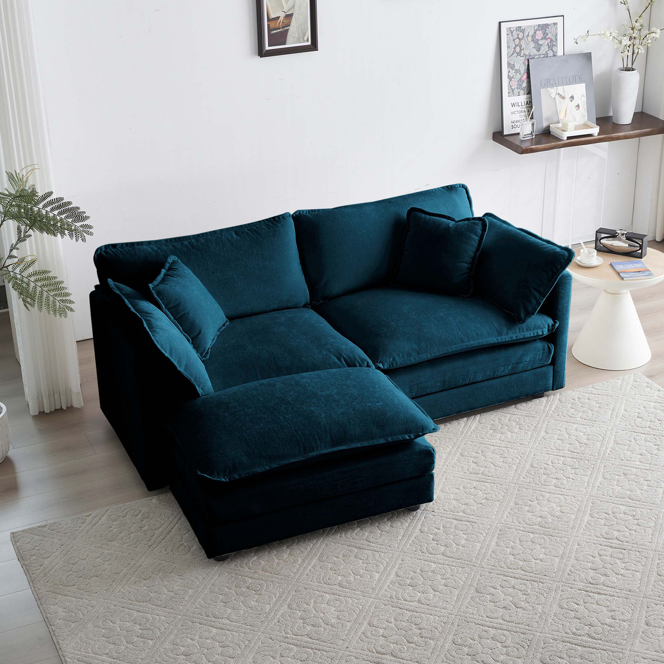 Latitude Run® L-Shaped Two-Seater Sofa With Ottoman - Wayfair Canada