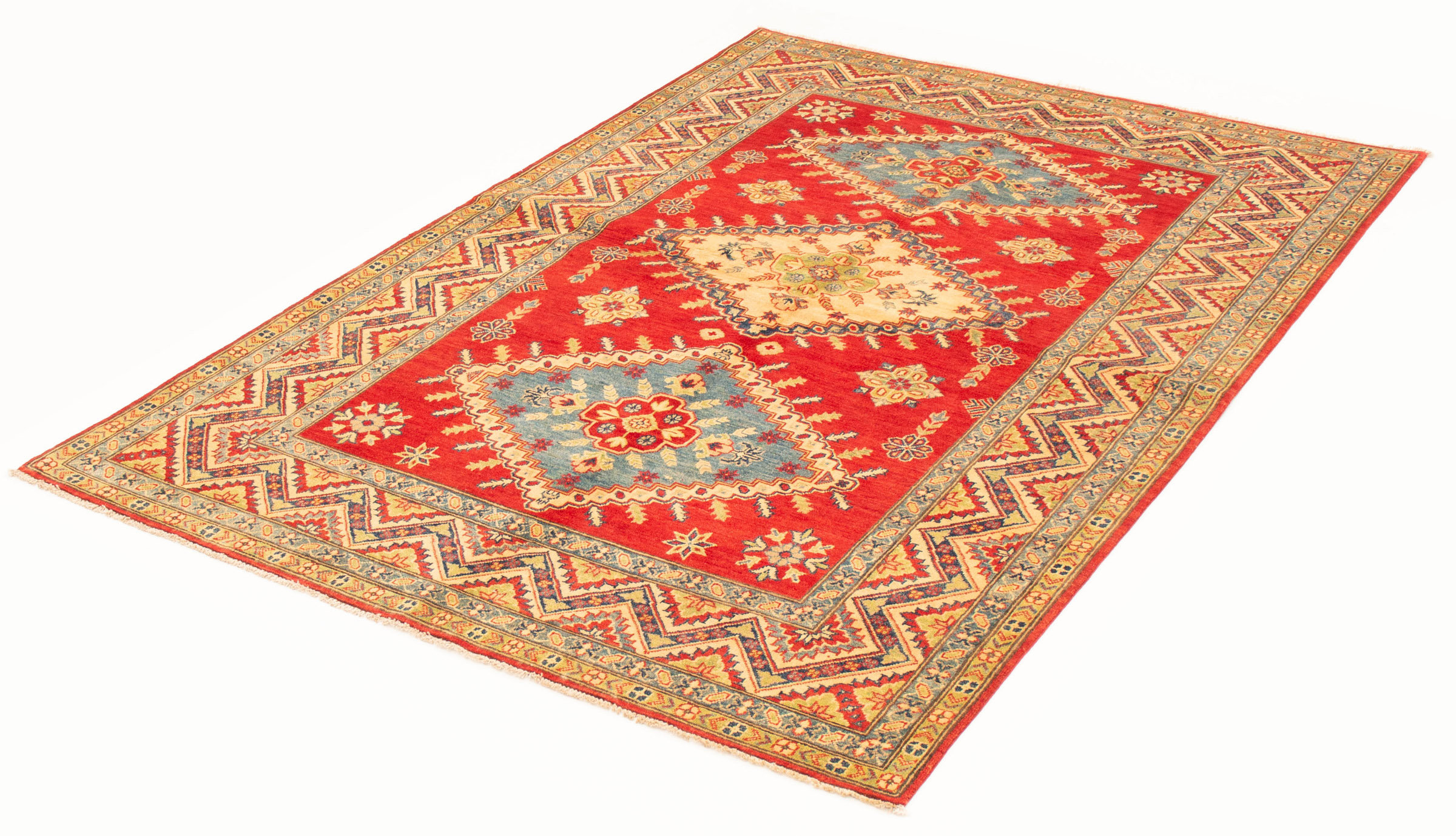 Isabelline Hand-Knotted Finest Gazni Red Wool Rug 6'6" X 9'6" - Wayfair ...