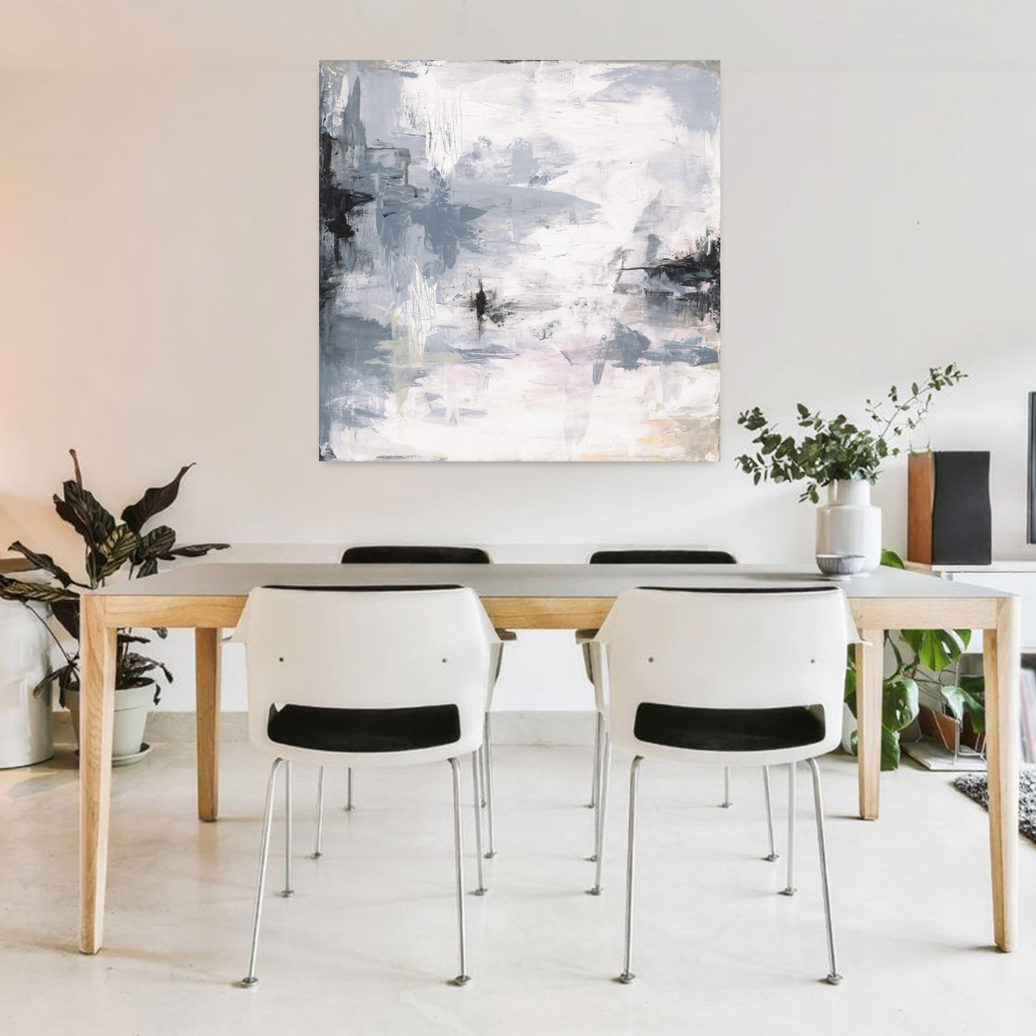 Latitude Run® Contemporary Finale I With Abstract Black Art | Wayfair