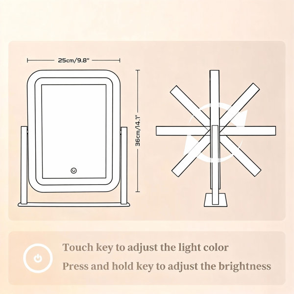 Red Barrel Studio® 12"X14.6" LED Vanity Mirror With Lights - Smart ...