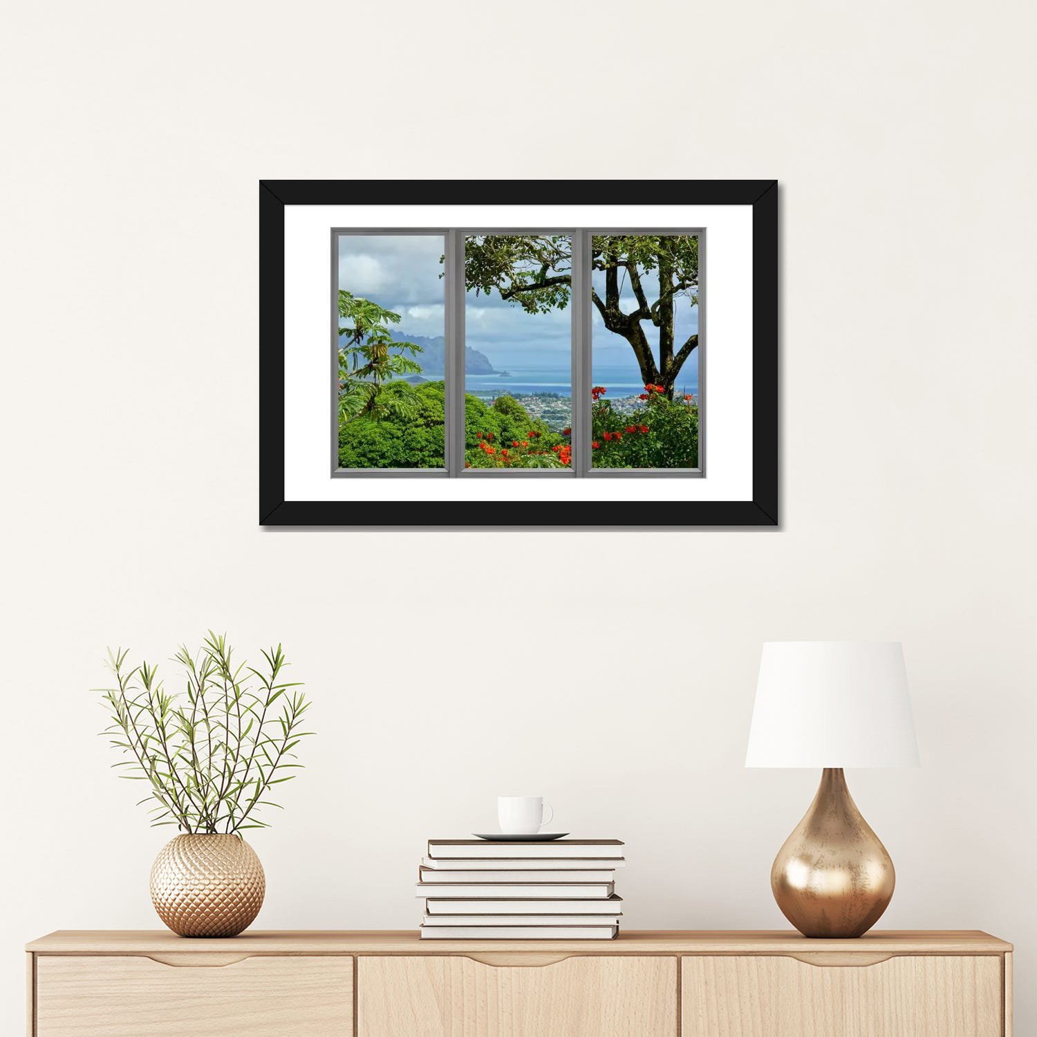 iCanvas Hawaii Window View Photographic Print on Wrapped Canvas ...