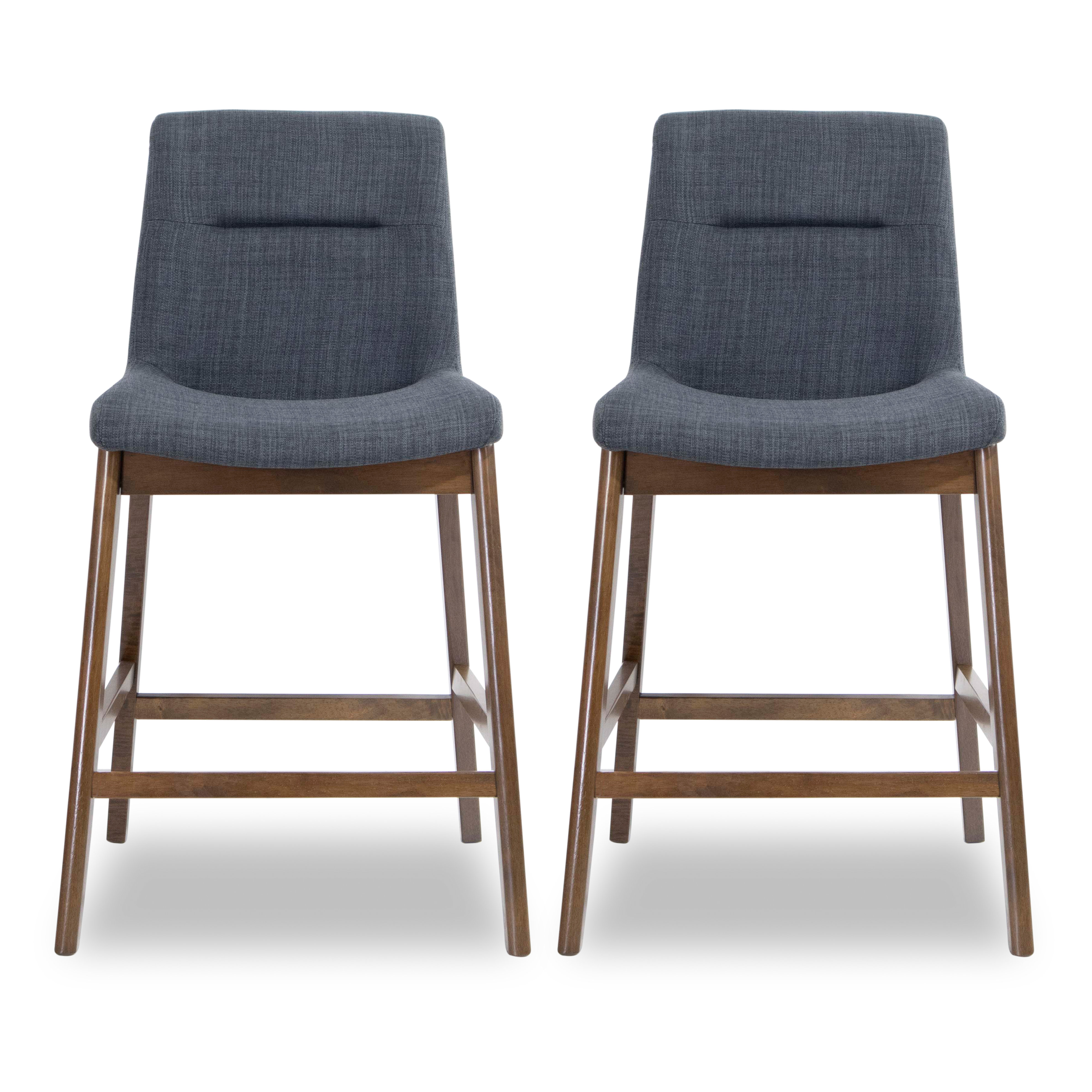 Corrigan Studio Helena Mid-Century Square Polyester Counter Stool In ...
