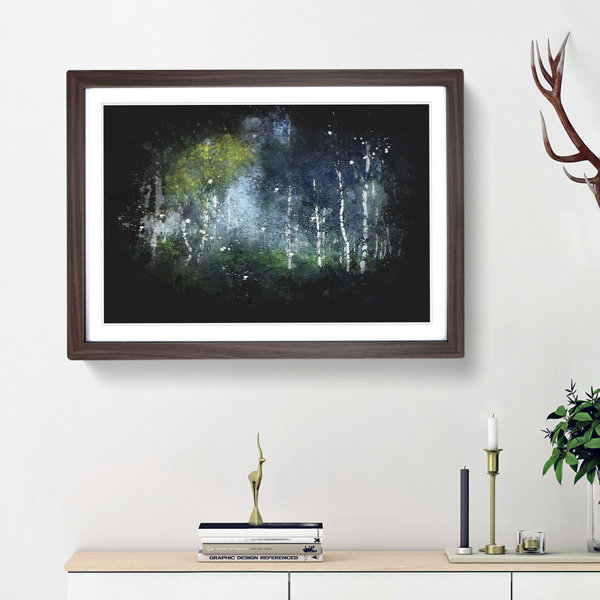 East Urban Home Wonderous Birch Tree Forest - Picture Frame Graphic Art ...