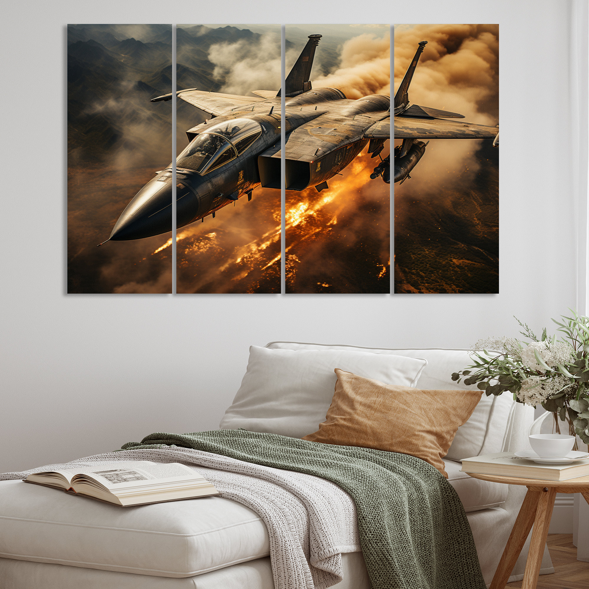 Williston Forge Military Jet II - Army Metal Wall Art Prints Set | Wayfair