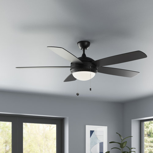 Matte Black Indoor Ceiling Fans You'll Love | Wayfair
