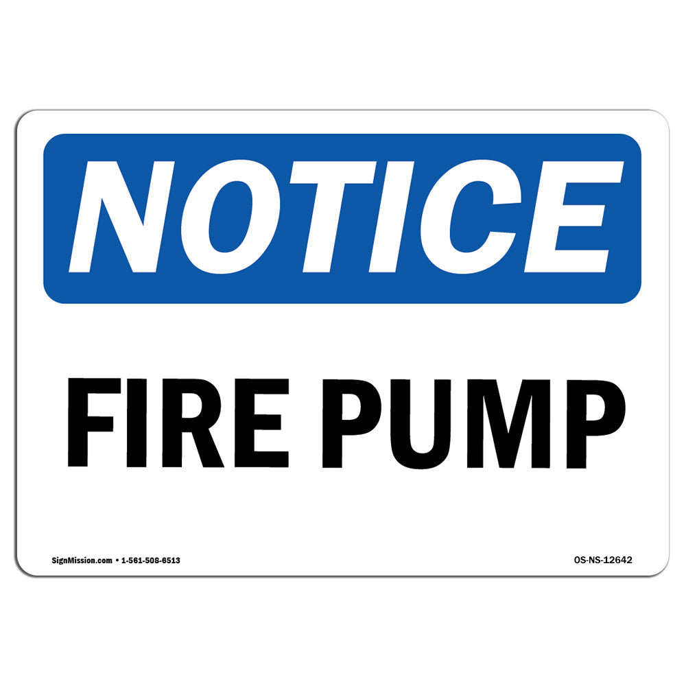 SignMission Fire Pump Aluminum Sign 12 x 18 - Wayfair Canada