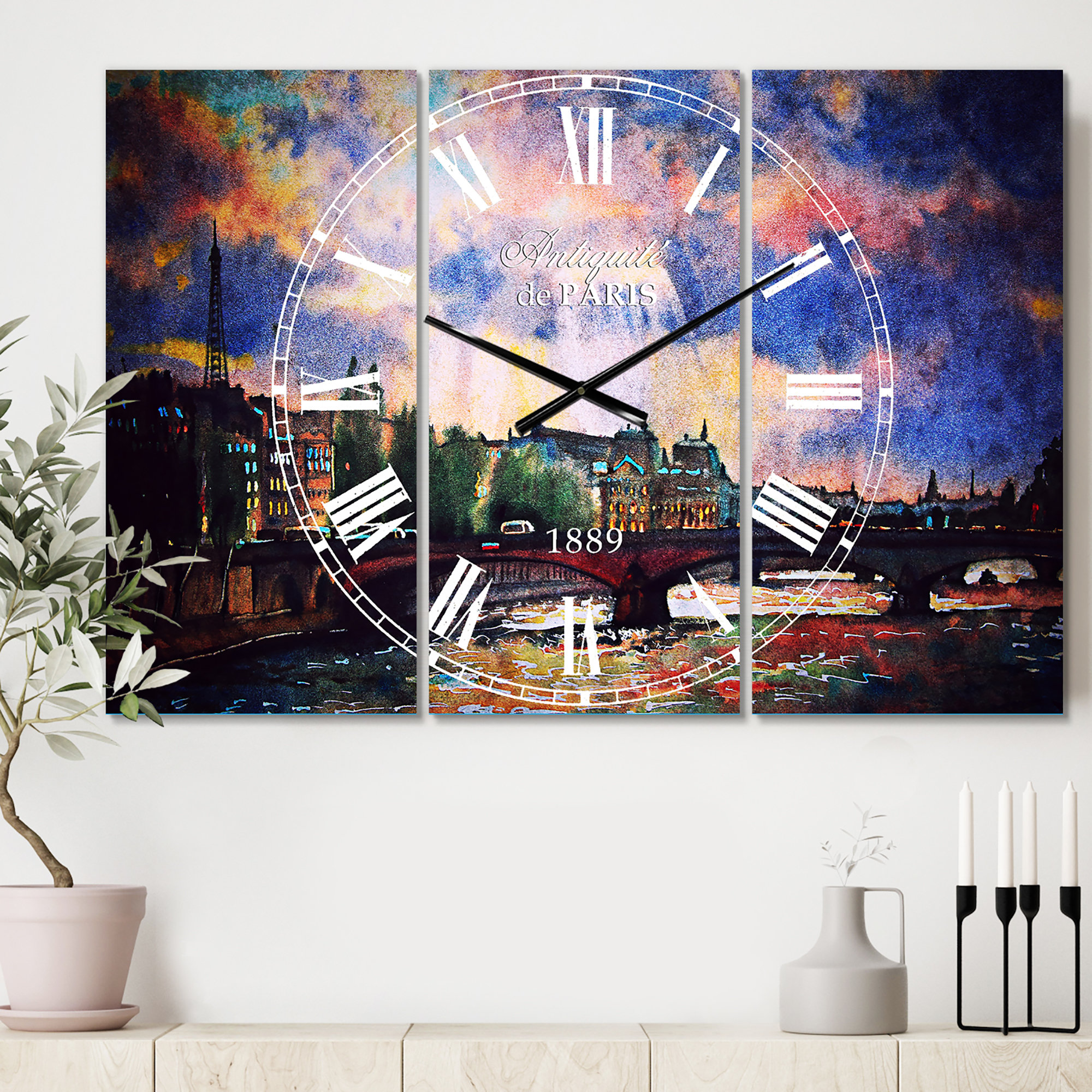 The Twillery Co. Swigart Oversized Farmhouse Wall Clock - Wayfair Canada