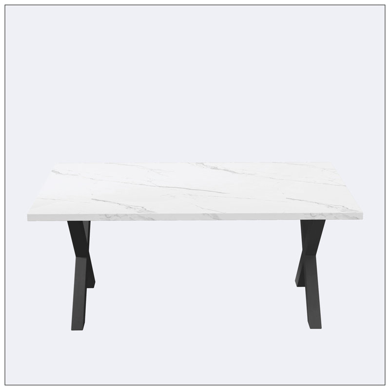 Ivy Bronx Square Dining Table with Printed Marble Table Top,Kitchen ...