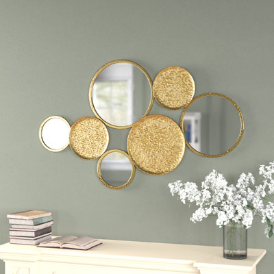 CosmoLiving by Cosmopolitan Metal Overlapping Diamond Room Wall Mirror ...