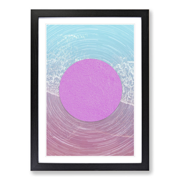 East Urban Home Pink Sun - Picture Frame Painting | Wayfair.co.uk