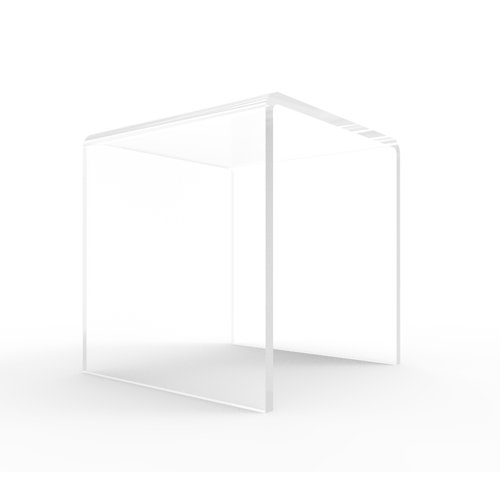 Wrought Studio 1 Riser Combo 7" Cube 3-Sided Clear Plexiglass Pedestal ...