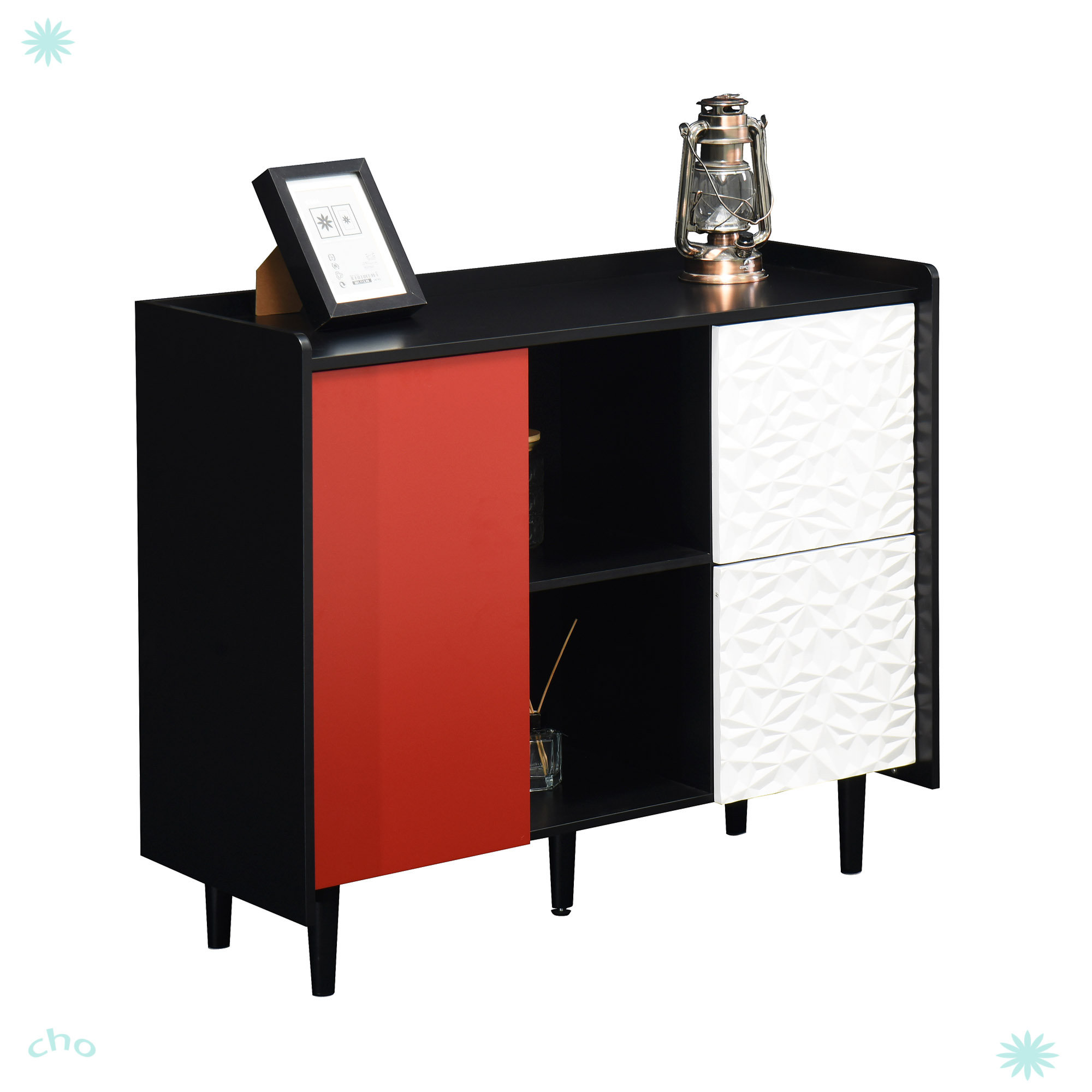 George Oliver Modern Coffee Bar Cabinet Accent Cabinet For Kitchen ...