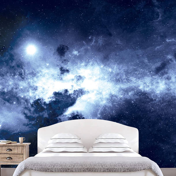 IDEA4WALL Planet In Outer Space Galaxy Wall Mural | Wayfair