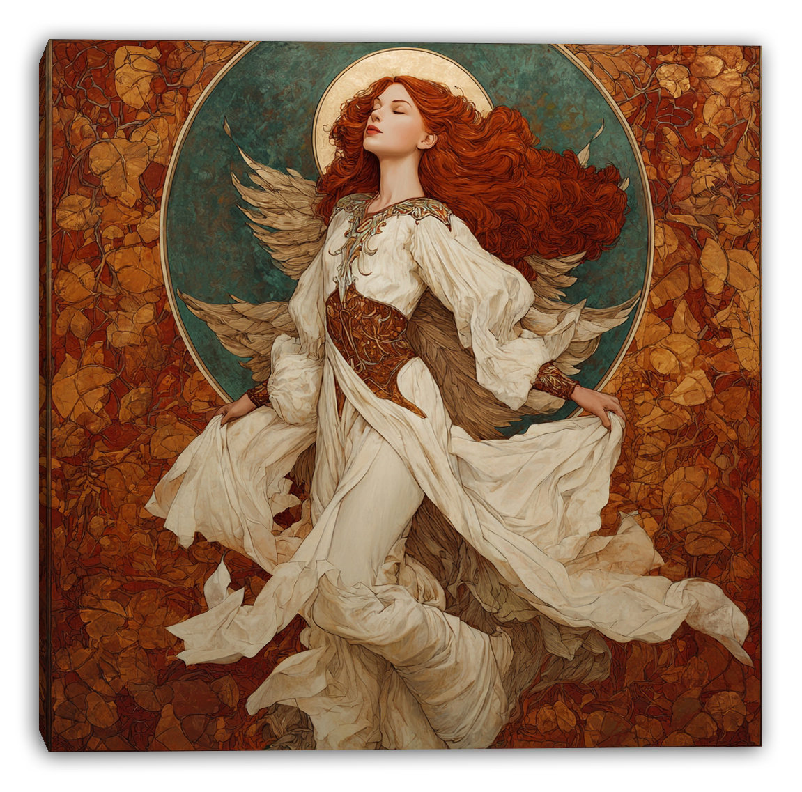 America Arts Autumn Angel Wrapped Canvas Wall Art | Wayfair