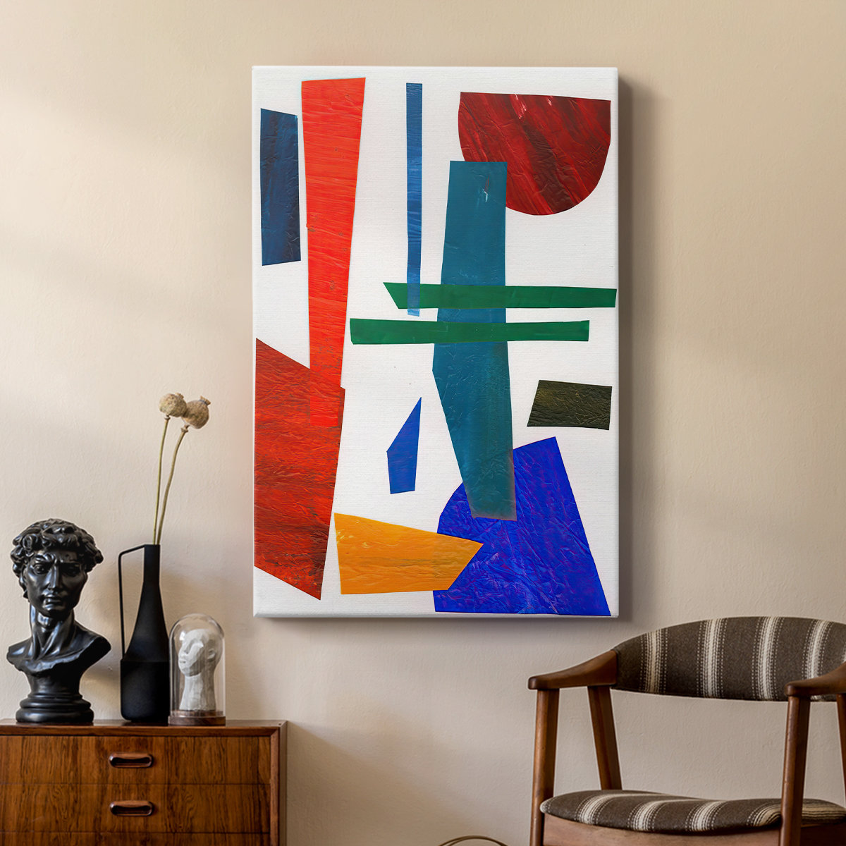 Latitude Run® Colourful Shapes IV -Custom Wrapped Gallery Cavas ...
