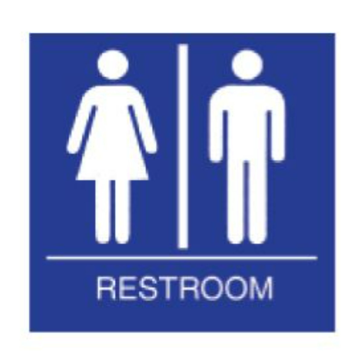 Trans-Atlantic ADA Family Restroom Sign with Blue coloring | Wayfair