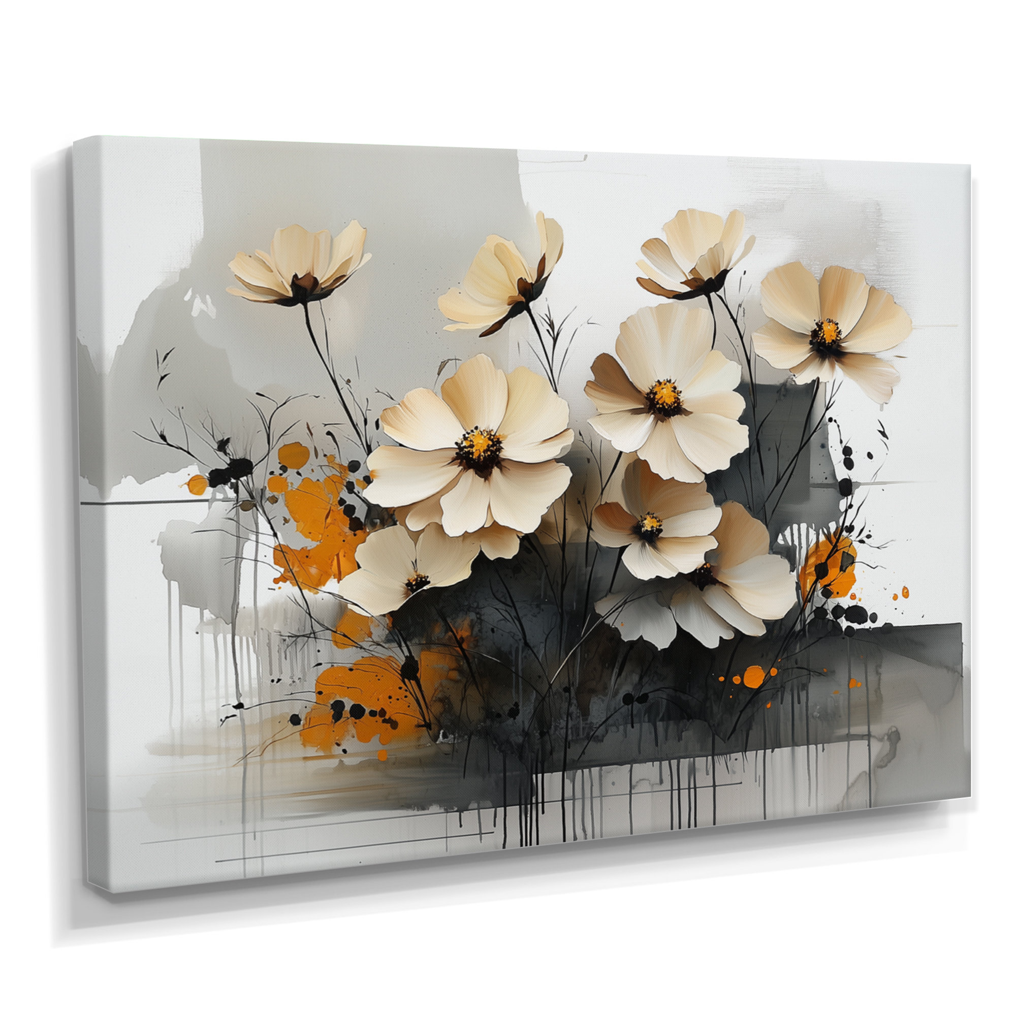 Lark Manor™ Jacqualyn Golden Zinnias Flowers Beauty Unfolded III - Zinnias Wall Art | Wayfair