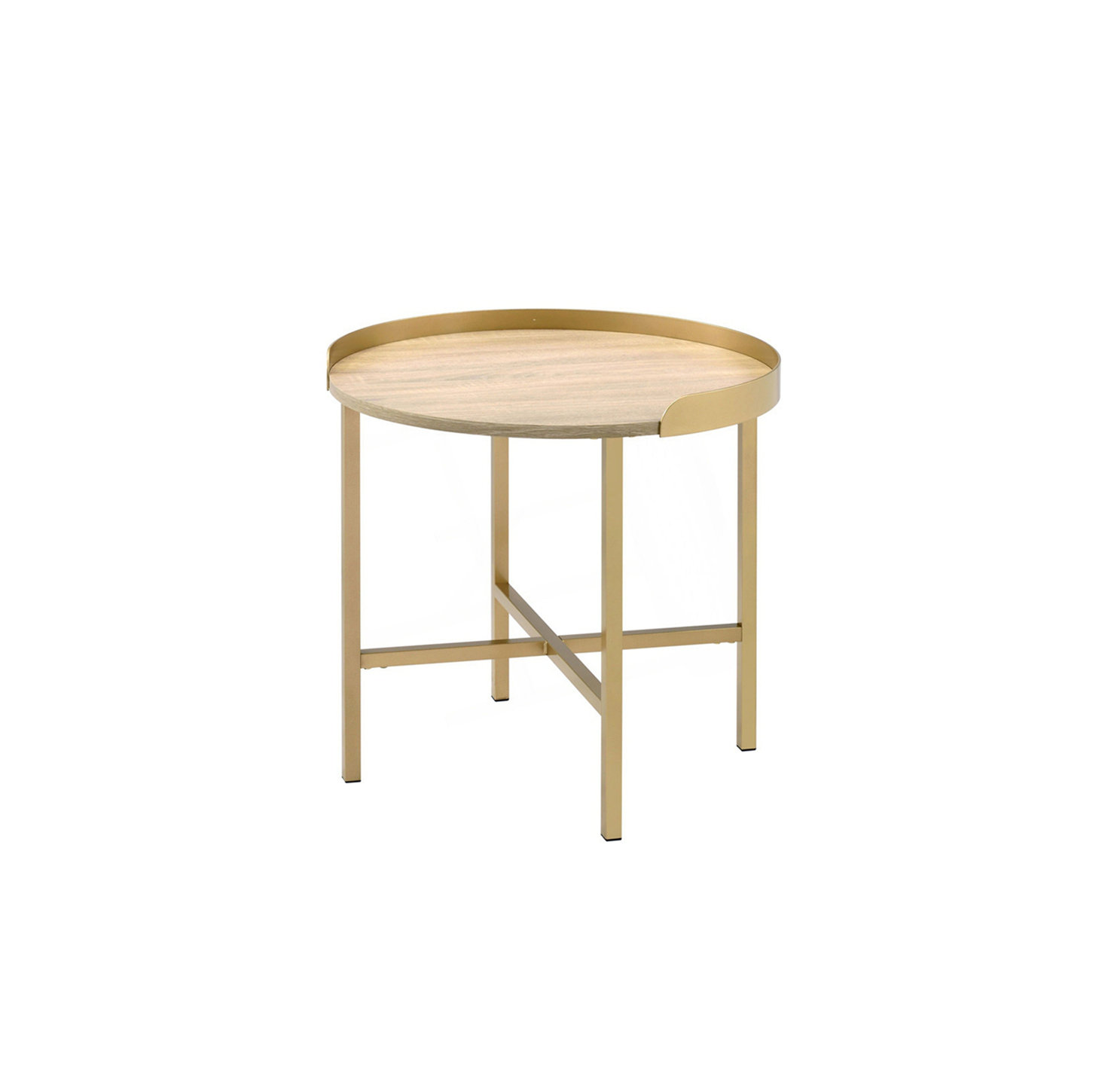Mercer41 End Table With Round Tray-Style Tabletop | Wayfair