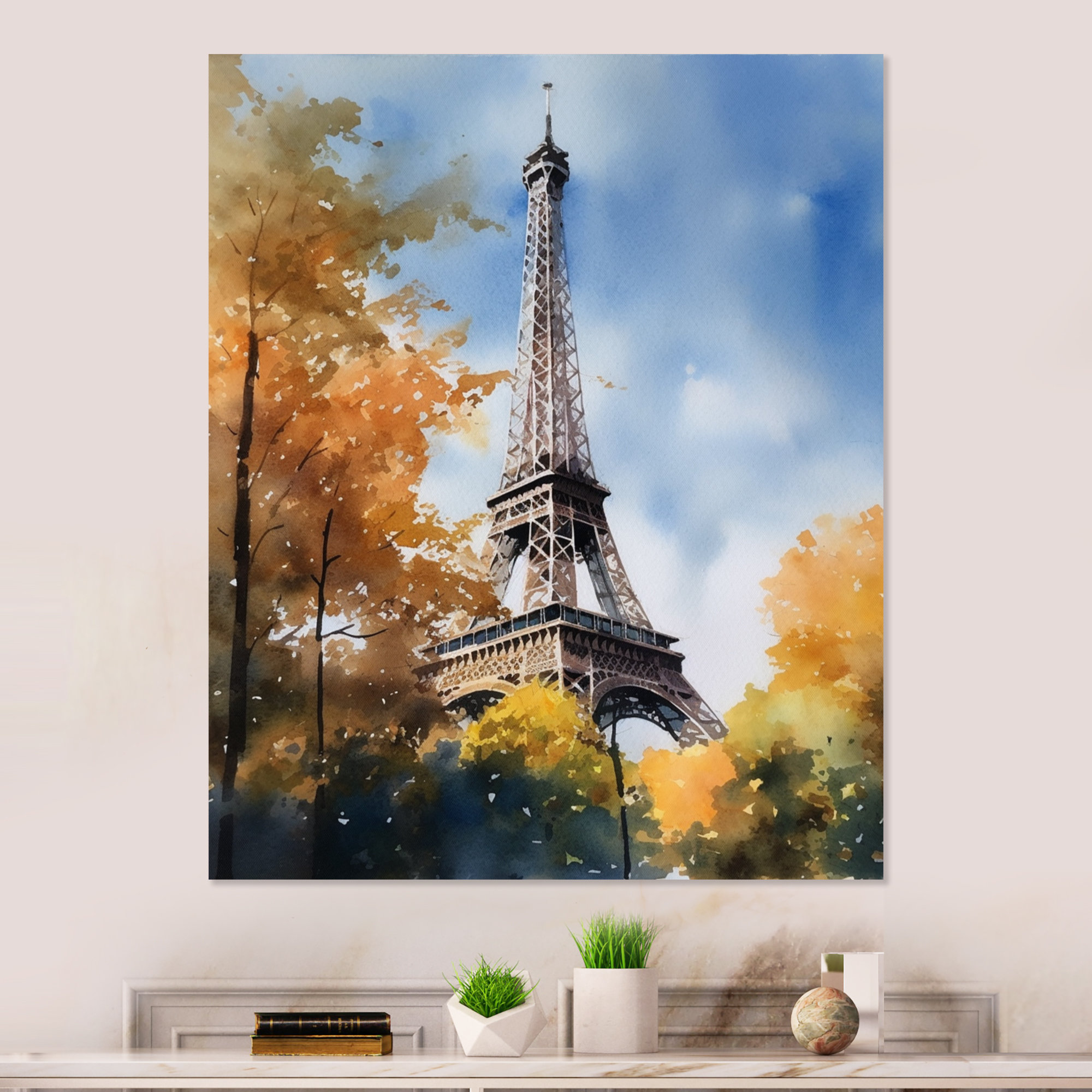 Ophelia & Co. Pastel Eiffel Tower In Paris I - Paris Metal Wall Art ...