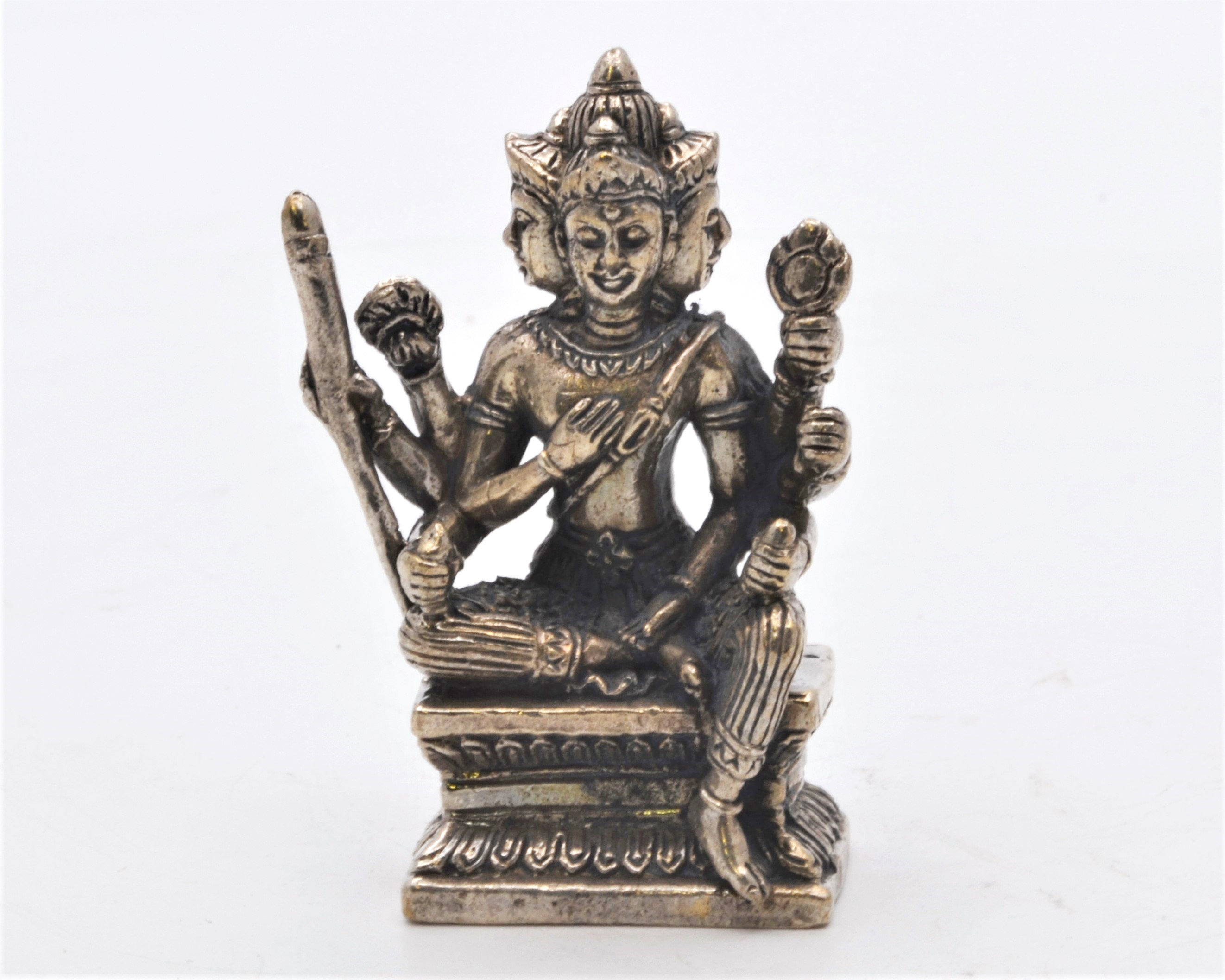 Bungalow Rose Sitting Brahma Figurine. Fine Hand Details On Brass With ...