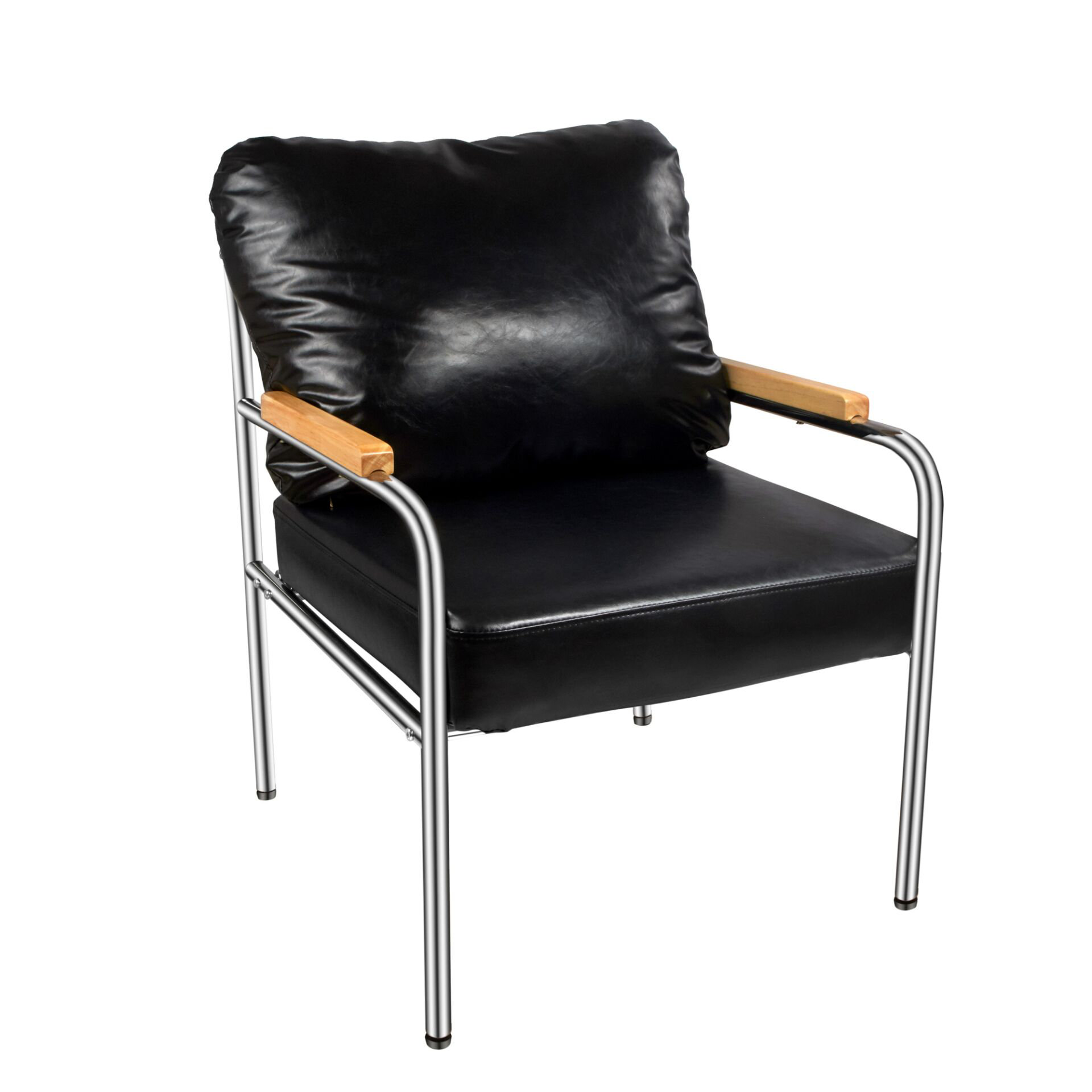 Orren Ellis Paigo 23.6'' Wide Modern Stainless Steel Legs Armchair ...