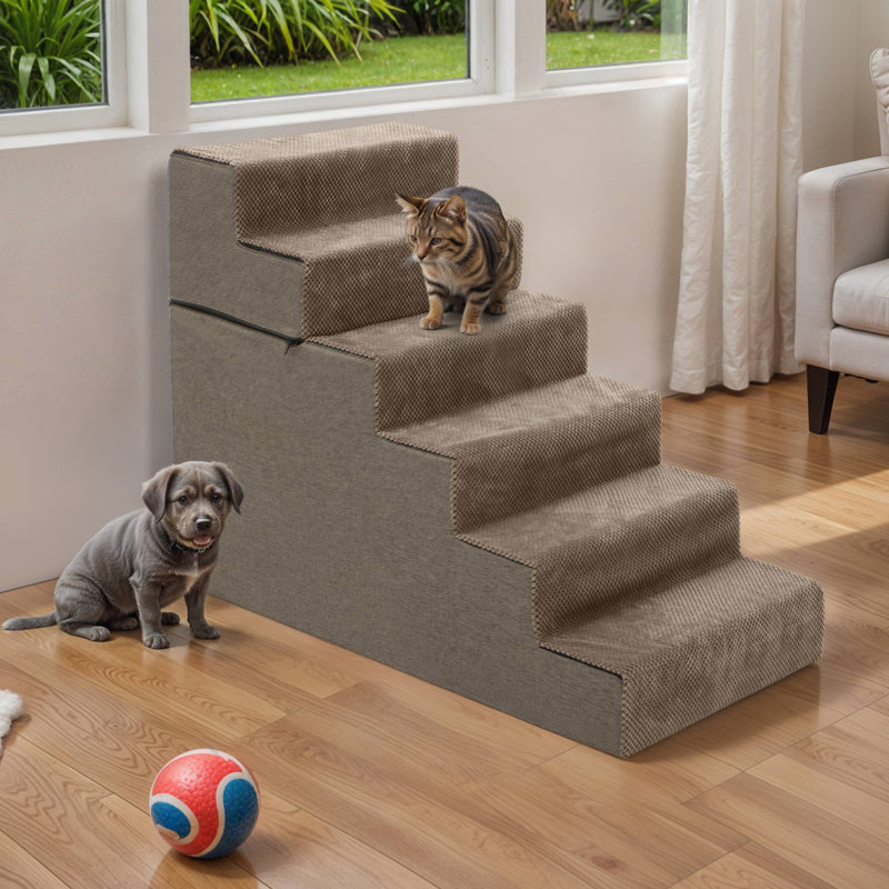 Tucker Murphy Pet™ Durable 6-Step Pet Stairs for Small Dogs & Cats with ...