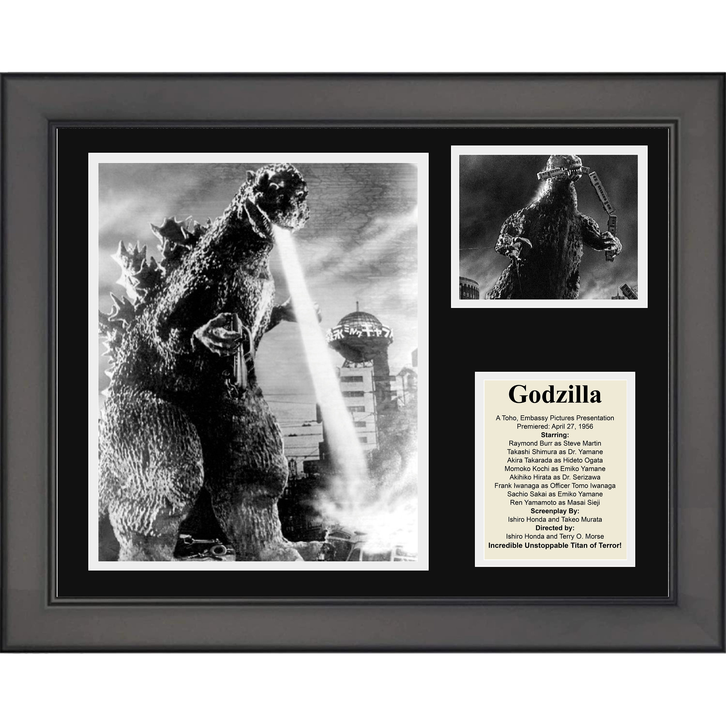 Latitude Run® Framed Godzilla Movie 11"x14" Three Photo Collage | Wayfair