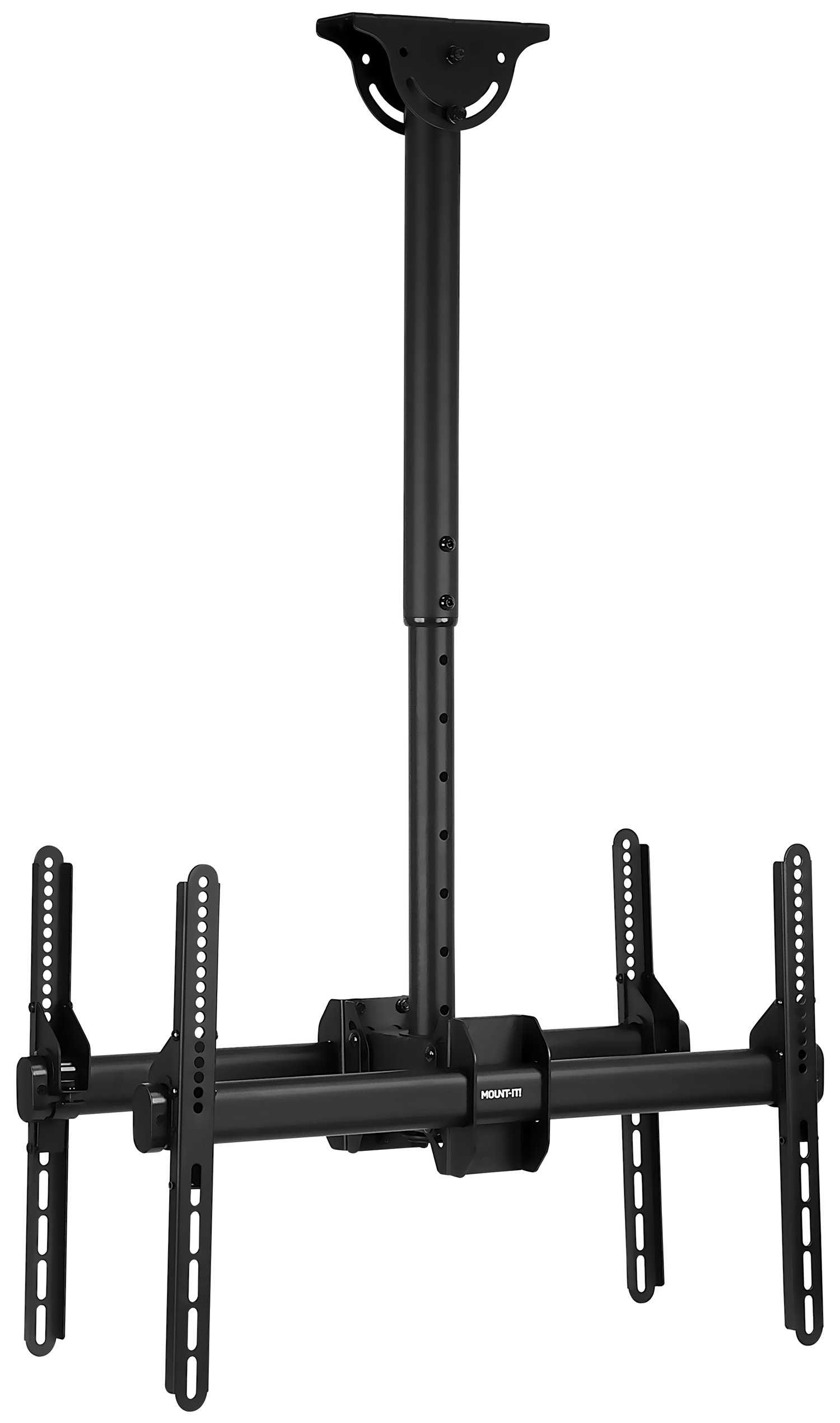 Mount-It Telescoping Adjustable Height Dual TV Ceiling Mount for 37" to ...