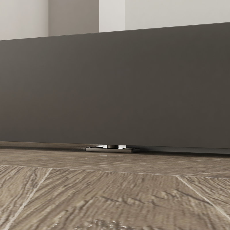 Calhome 40 in. x 84 in. Full Lite Frost Glass Steel Frame Sliding Door ...