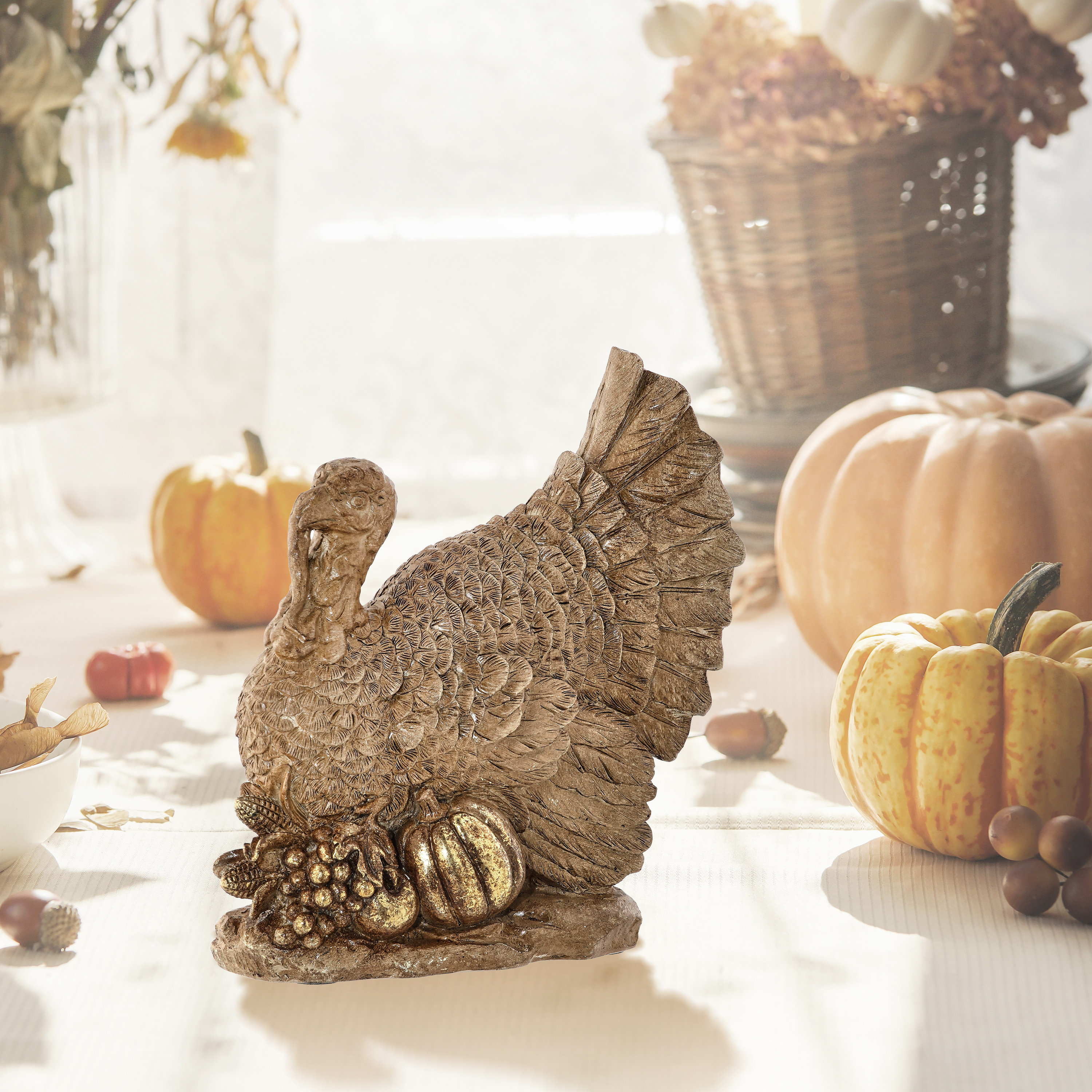 Ophelia & Co. 7" Resin Turkey Table Piece | Wayfair