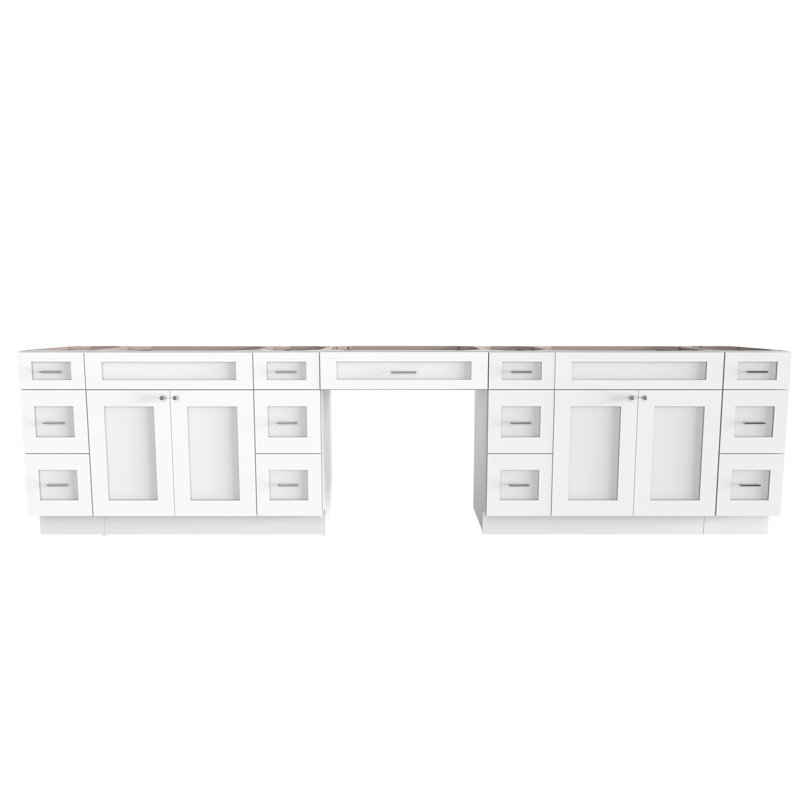 DISAR 138'' Double Bathroom Vanity Base Only | Wayfair