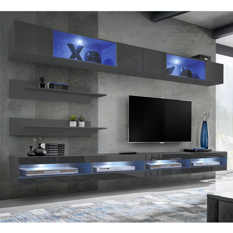 Orren Ellis Bergenia Floating Entertainment Center for TVs up to 70 ...