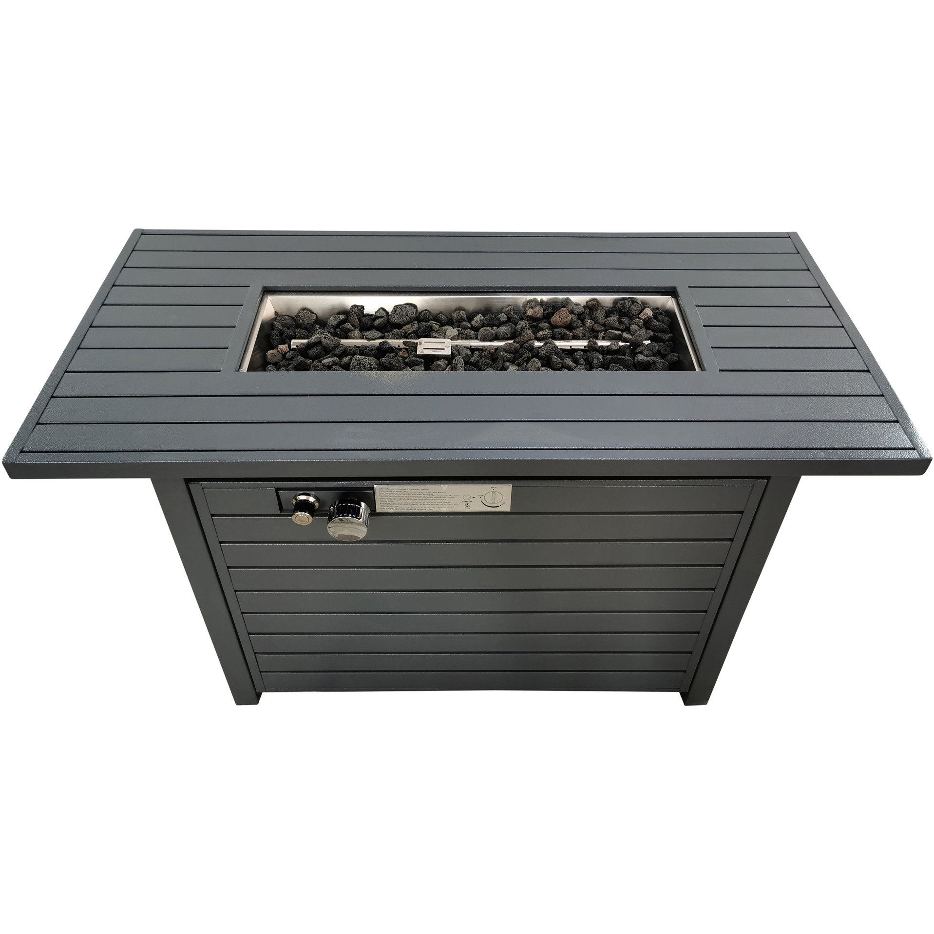 Latitude Run® Steel Propane Outdoor Fire Pit Table With Lid, 50000 , 8 ...