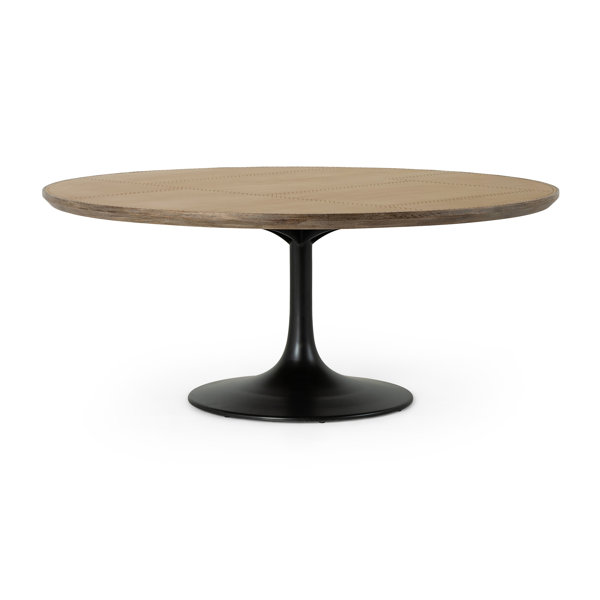 17 Stories Round Metal Base Dining Table | Wayfair