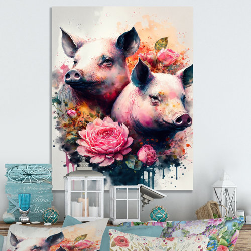 Pig Wall Art You'll Love | Wayfair