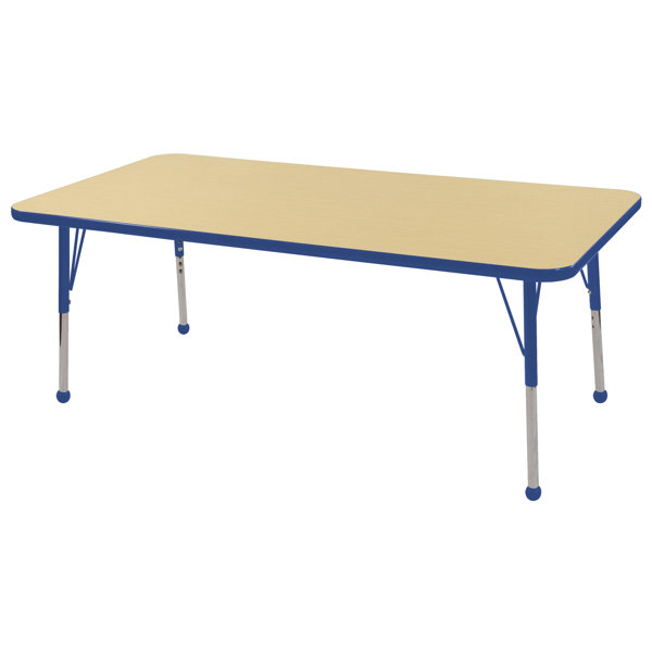 Factory Direct Partners Laminate Adjustable Rectangle 6 Students ...
