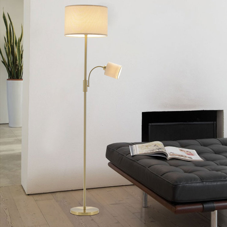 Fairmont Park 2-Light Free Standing Floor Lamp with Adjustable Head ...