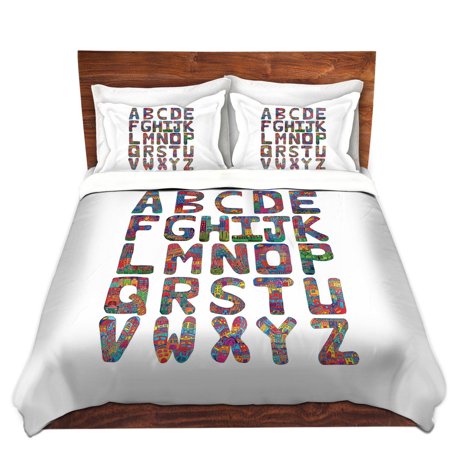 DiaNoche Designs Abc Alphabet Duvet Cover Set | Wayfair