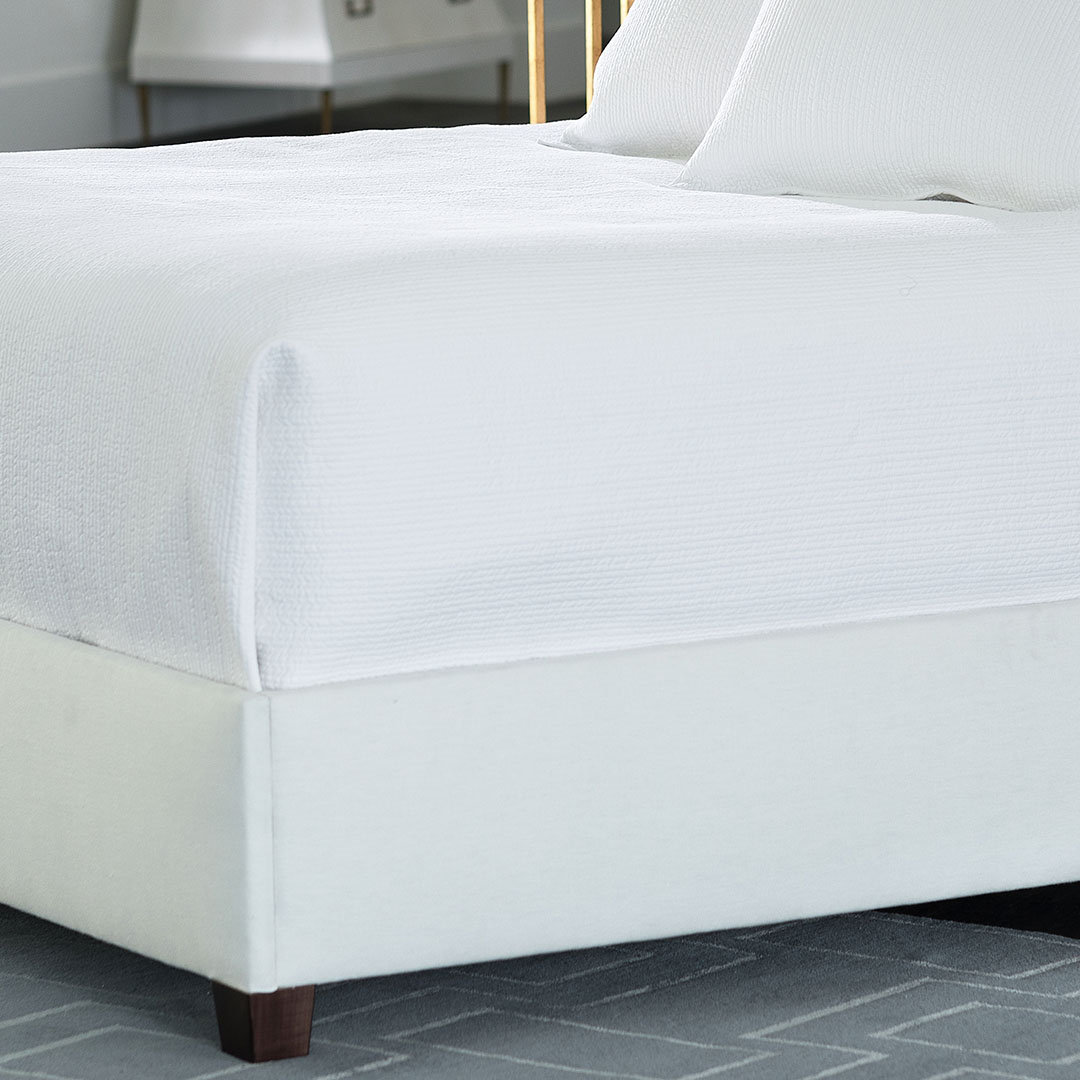 Lili Alessandra Retro White Cotton Coverlet | Wayfair