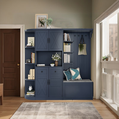 Wildon Home® Okan Multi-functional Hall Tree with Storage Shelves ...