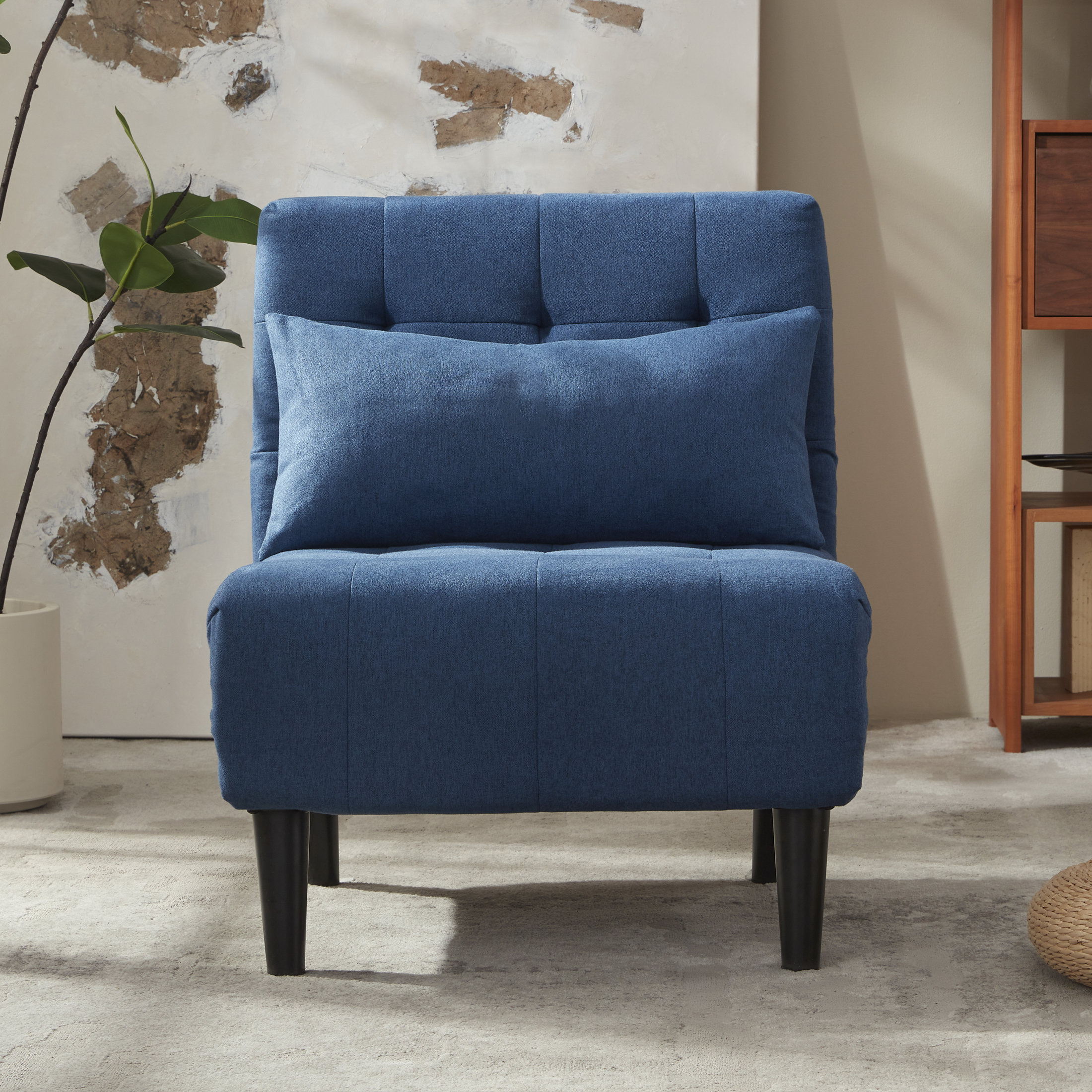 Latitude Run® Upholstered Accent Chair Convertible Chair Bed 6-position ...