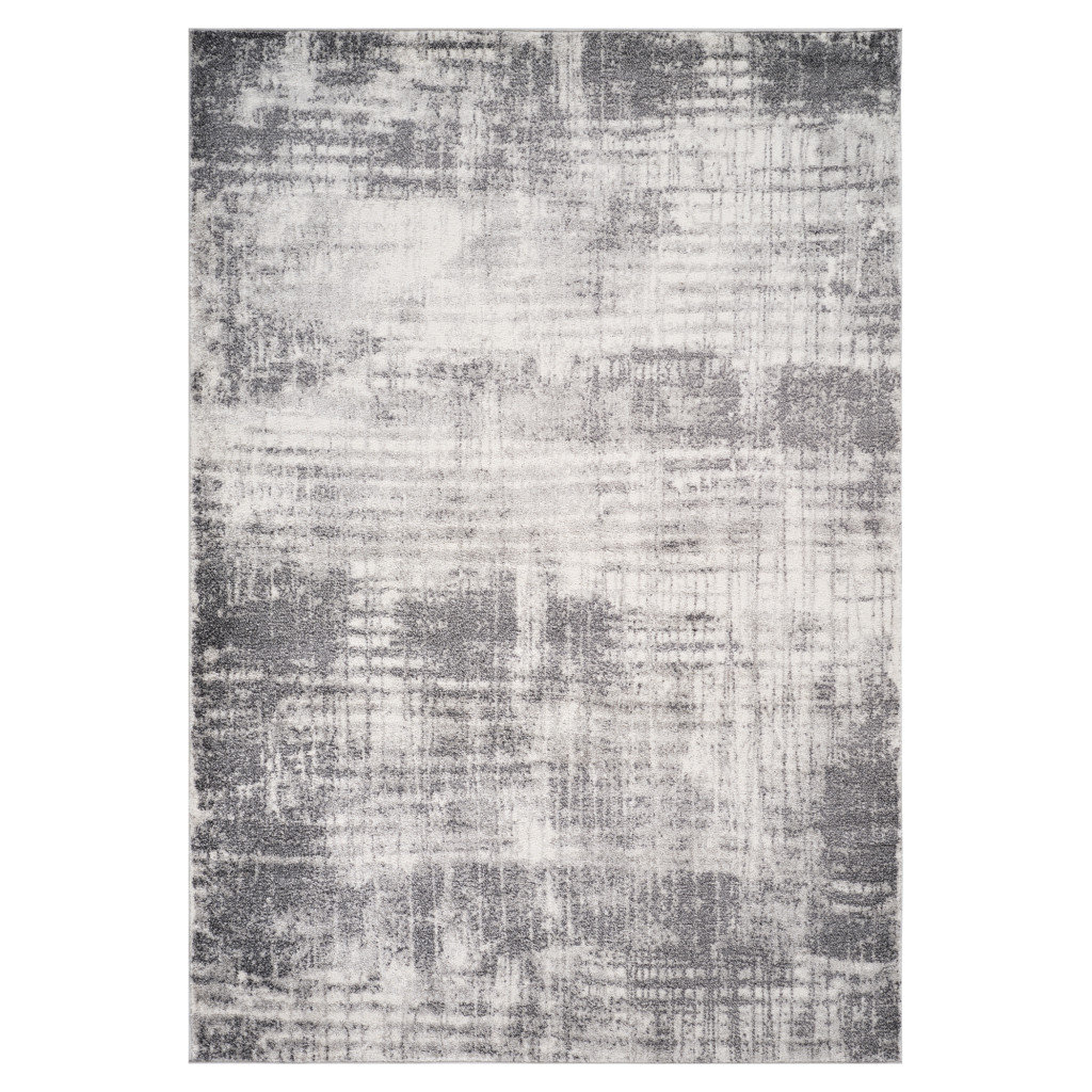 Wrought Studio™ Gray Abstract Area Rug | Wayfair