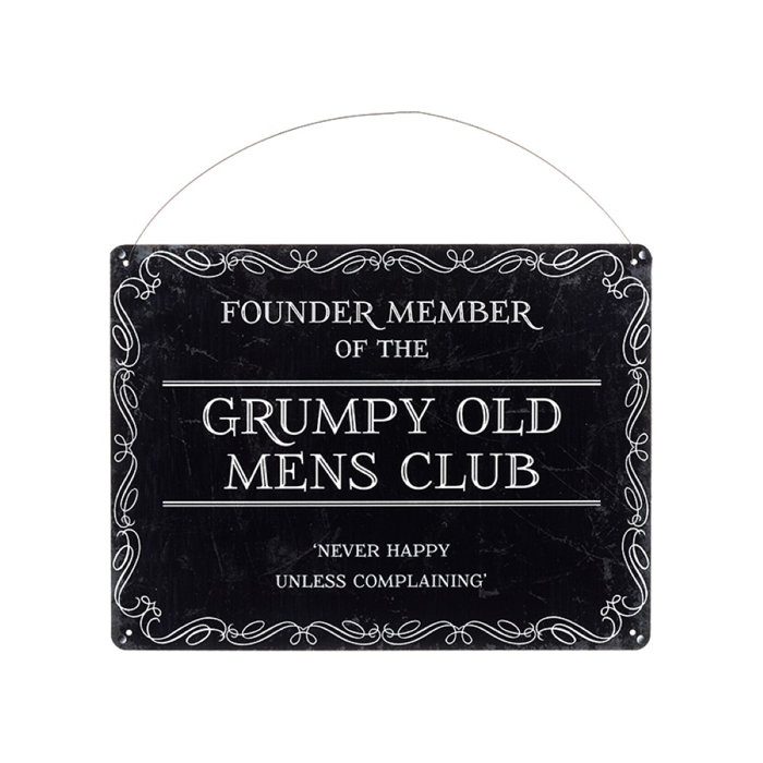 Happy Larry Grumpy Old Mens Club Plaque | Wayfair.co.uk