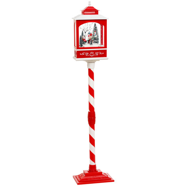 Mark Roberts Snowing Candy Cane Lamp Post - 49 Inches | Perigold