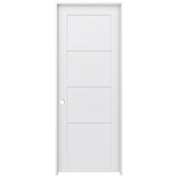 JELD-WEN MODA 4-Panel Solid Core Unfinished White Cedar Slab Interior ...