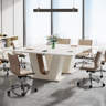 Wrought Studio™ 55" White Conference Table, Rectangle Small Meeting ...