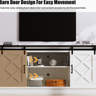 Ophelia & Co. 58" Wooden Media Tv Stand With Sliding Barn Door And ...
