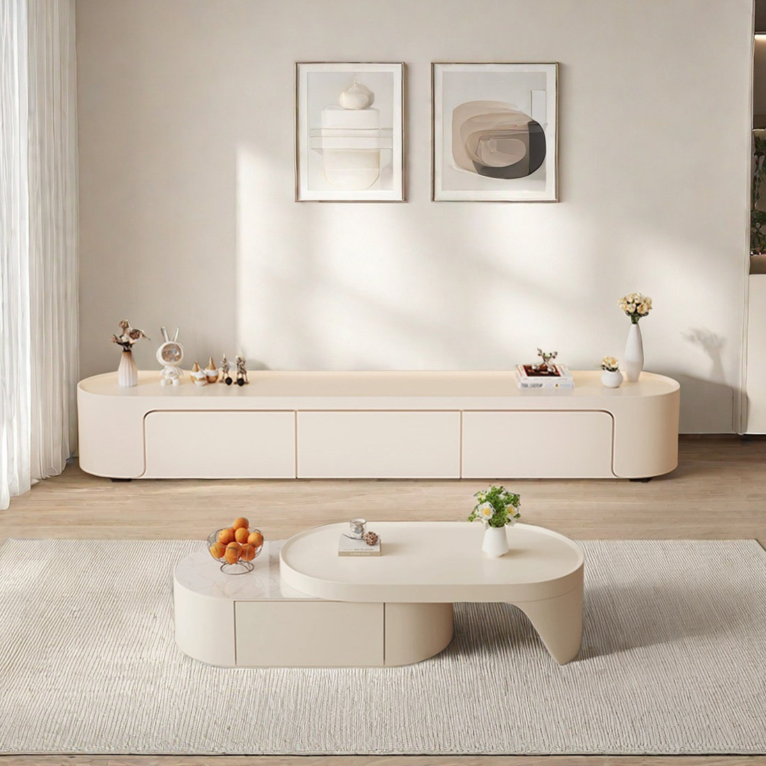 Creature B Comforts French Style TV Stand and Coffee Table Set | Wayfair